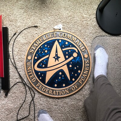 Star Trek Starfleet Command Badge Sign United Federation of Planets ...