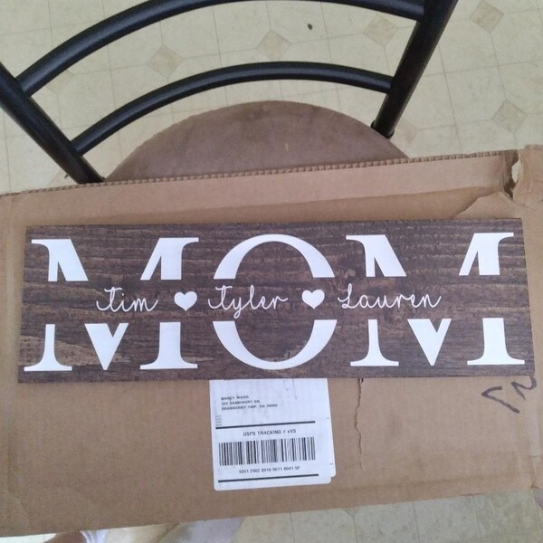 Mom Sign With Kids Names, Mothers Day Gift, Personalized Gift for Mom ...