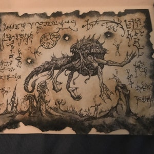 SPAWN OF DAGON Necronomicon Fragment - Etsy Australia