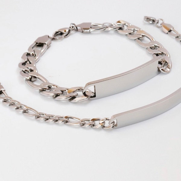 Personalized Id Bracelet, Gold or Silver Two Tone for Men and Women ...
