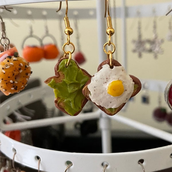 Smiley Fry Earrings Food Earrings Clay Food Jewelry Funny Earrings - Etsy
