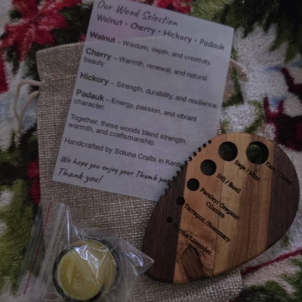 Hardwood Herb Stripper Tool – Maple, Cherry & Walnut – Handcrafted ...