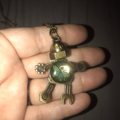 Steampunk Robot/android Robot/ Funky Robot Necklace/birthday Present ...