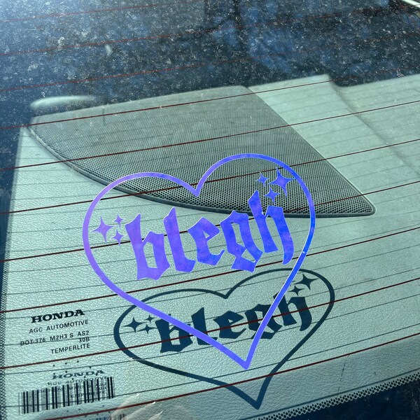 BLEGH Heart Decal - Etsy