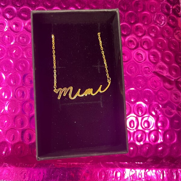 Dainty Mimi Necklace, Sterling Silver, Gold, Mimi Necklace, Gift for ...