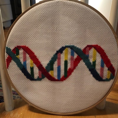DNA Double Helix Cross Stitch PDF Pattern Geek Cross Stitch - Etsy