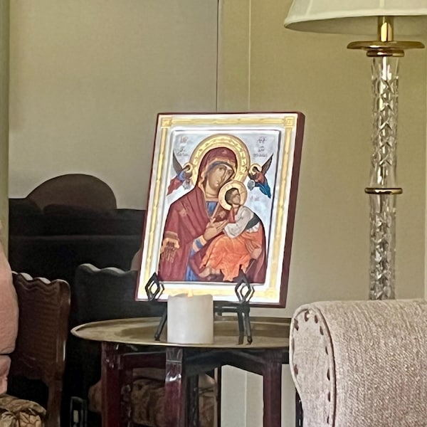 Christmas of Jesus Christ Icon, Hand Painted Icon, Neo-byzantine Style ...