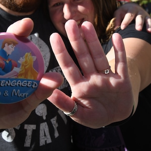 Disney Engagement Buttons-Disney Engagement Pins-Disney Just | Etsy