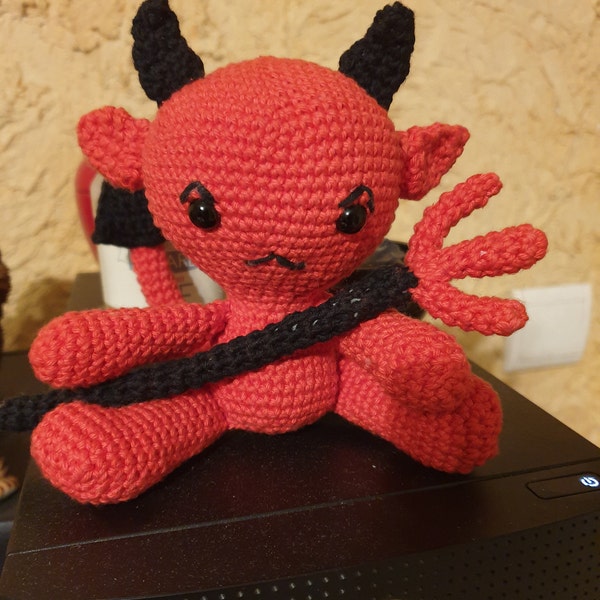 Amigurumi Crochet Devil Pattern, Halloween Decor, Pdf, Diy, Tutorial ...