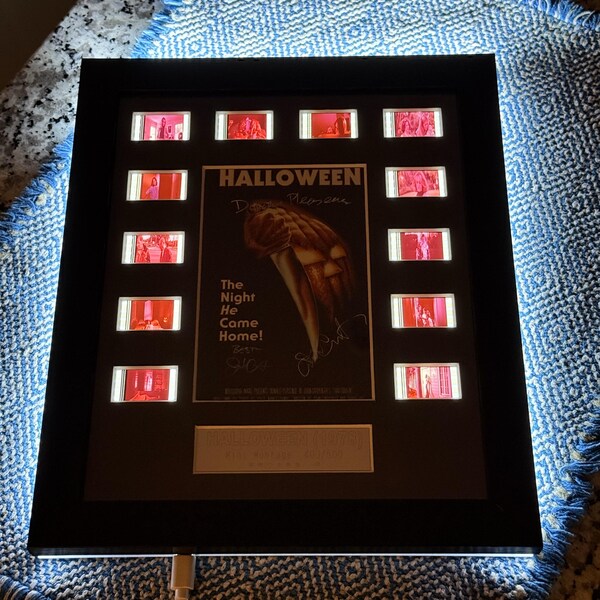 HALLOWEEN Cast Signed Horror Classic, Original 35mm Film Cell Prop ...