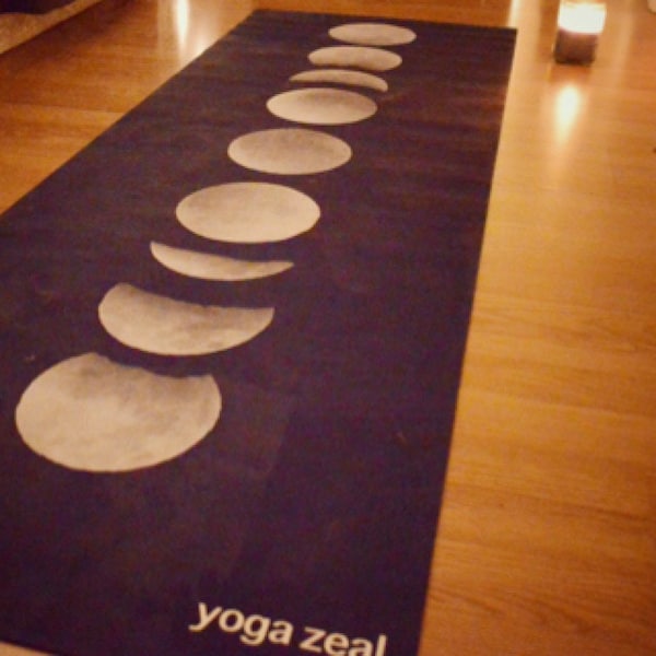 Moon Phases Yoga Mat, Celestial Workout Mat, Lunar Exercise Mat, Non ...