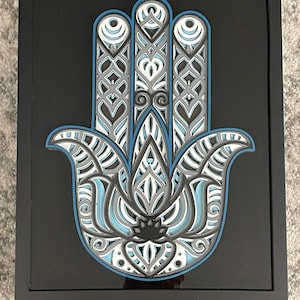 Laser Cut File HAMSA Svg File for Cricut and Hamsa Hand Svg, 3d Svg ...