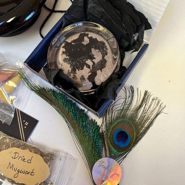 Enochian Crystal Ball. Glass Scrying Orb on an Italian Antique Stand ...