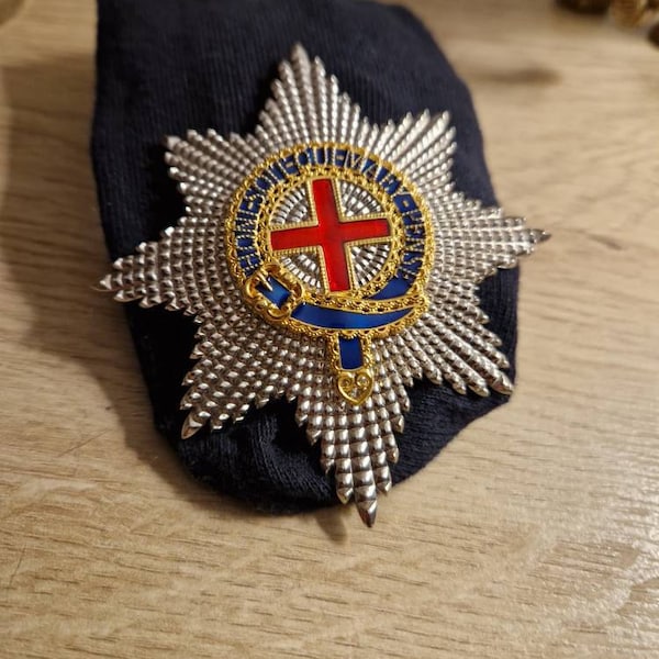 Royal Family Order of King George IV Enamel Pendant Brooch in 925 ...