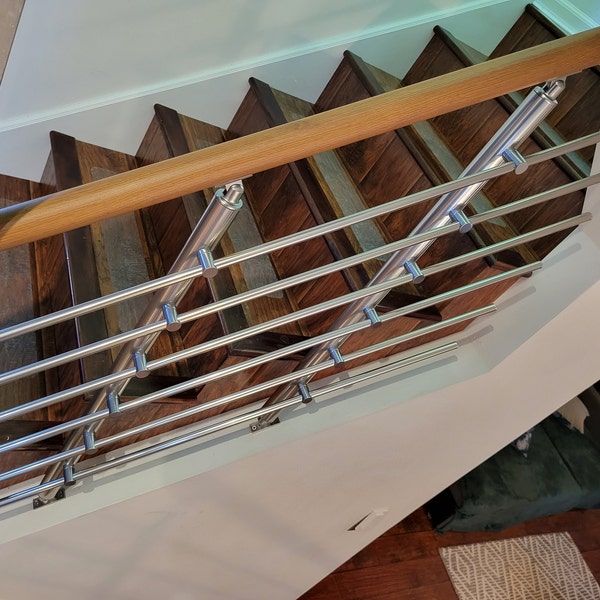 Modern Stairs Balcony Hand Rail Staircase Railing Kit - Aluminium Knee ...