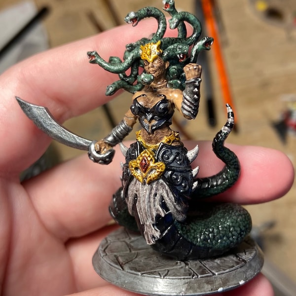 Medusa Snake Goddess Dnd Miniature | Tabletop RPG Dnd Mini | D&D ...