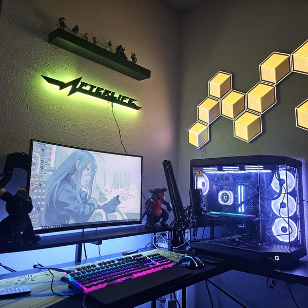 Gamer Room Neon Led Wall Panel Decor,gaming Room Wall Decor,gamer Room ...