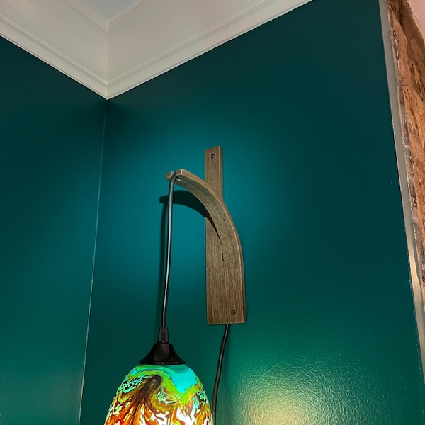 Wooden Wall Light Bracket Only | Different Wood Types. - Etsy