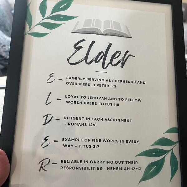 Elder Acrostic Poem Printable | Elder Gift Digital Download - Etsy