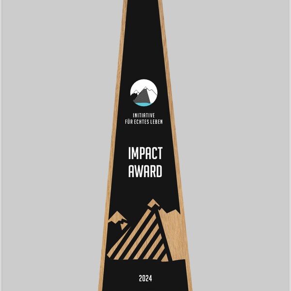 Modern Laser Cut Steel Trophy, Corporate Award, Unique Metal Prize for ...