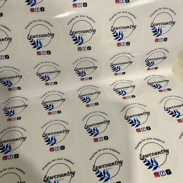 Personalized Clear Stickers Labels, Round Custom Stickers With Text or ...