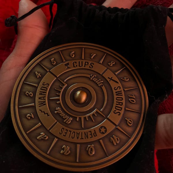 Tarot Wheel-unique Tarot Deck Coin, Fully Functional Spinning Tarot ...