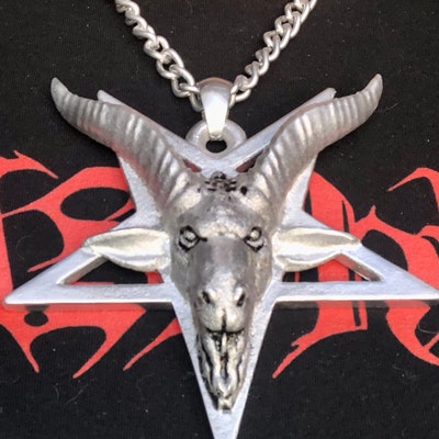 Black Metal Trident Pendant Lucifer Thelema Necklace Satanic - Etsy