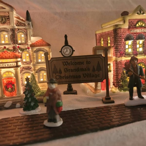Custom Christmas Village Welcome Sign, Welcome to Our Village Sign ...