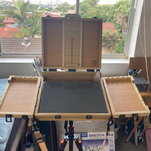 Plein Air Pochade Box: Solid Wood Painting Kit, Artist Gift - Etsy