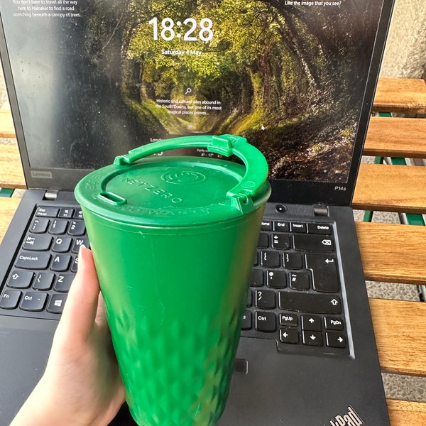 Net Zero Cup Plant Based, Sustainable, BPA Free and Reusable Coffee Cup (16oz / 420ml) - Lemon ...