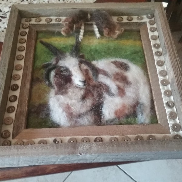 Needle Felted Wool Painting of a Daisy Fox, Gift for All Occasion - Etsy