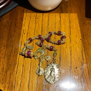 Virgin Mary Christopher Michael Turquoise Jasper Bronze Mens - Etsy