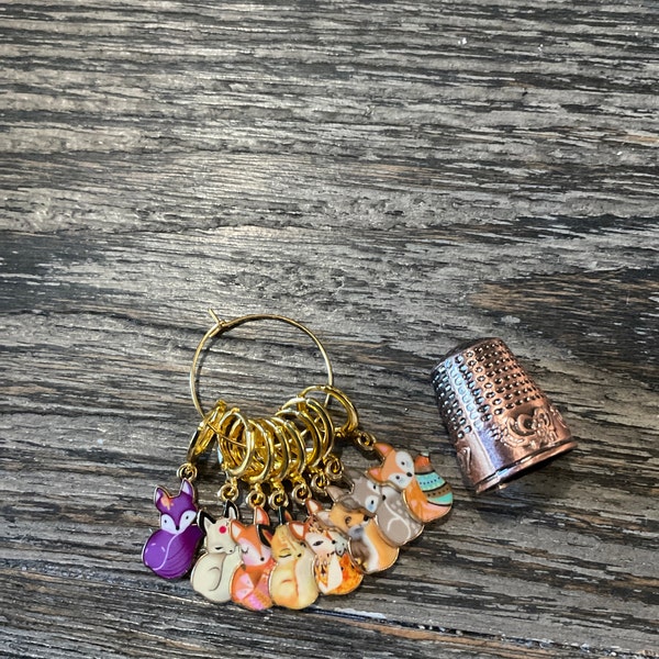Stitch Markers Fox Characters for Crochet and Knitting | Set of 8 ...