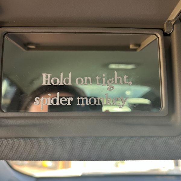 Hold on Tight, Spider Monkey - Twilight Visor Mirror Vinyl Decal - Etsy