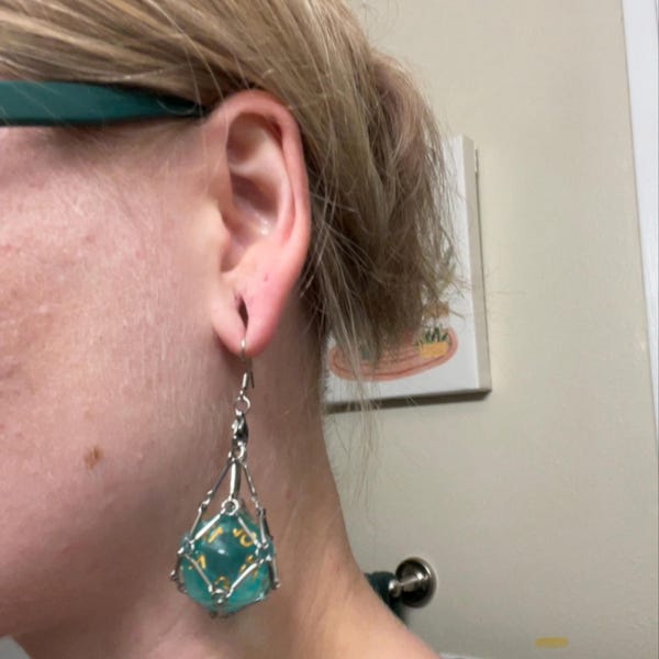 DND Dice Cage Earrings: Stainless Steel D20 Gamer Jewelry - Etsy