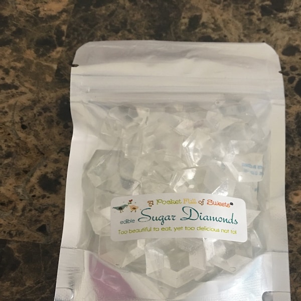 Sugar Diamonds, Isomalt Gems, Cake Topper, Diamond Party, Baby Shower ...
