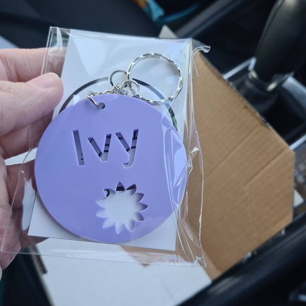School Bag Tags / ANY DESIGN/ Custom Bag Tags / Acrylic Name Key Ring ...