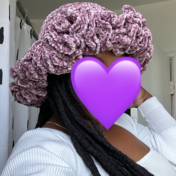 Crochet Velvet Ruffle Hats - Etsy