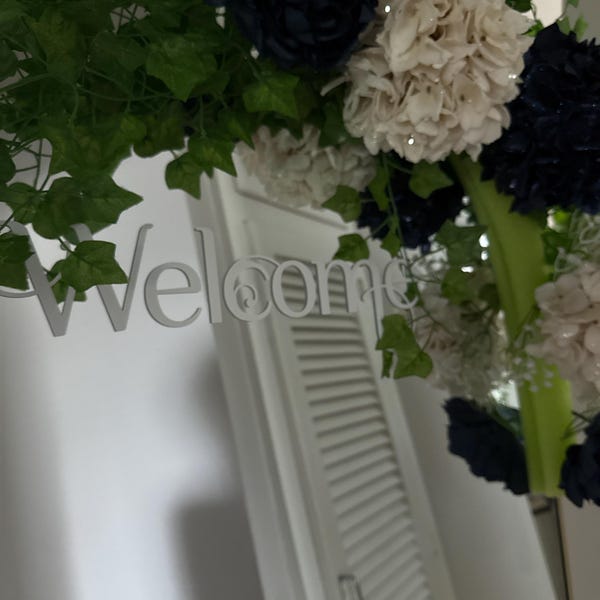 Scrolling Welcome Vinyl Decal - Welcome Vinyl Sticker - Welcome Door ...