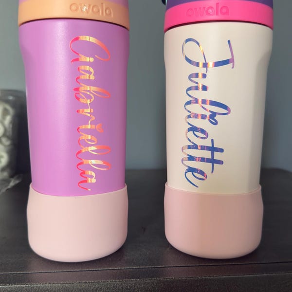 Name Sticker for Water Bottle, Vinyl Decal, Custom Text Sticker for ...