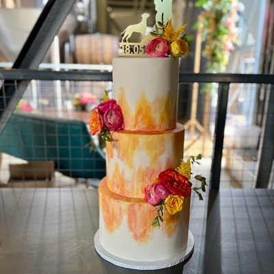 Wedding Cake Topper With Dog, Rhodesian Ridgeback, Cake Topper With Pet ...