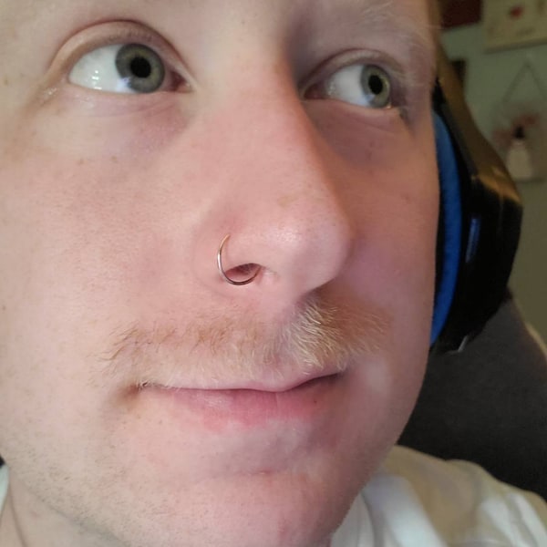 14k Solid Gold Nose Hoop, 6mm, 7mm, 8mm, 9mm 20g Hoop Snug Nose Ring ...