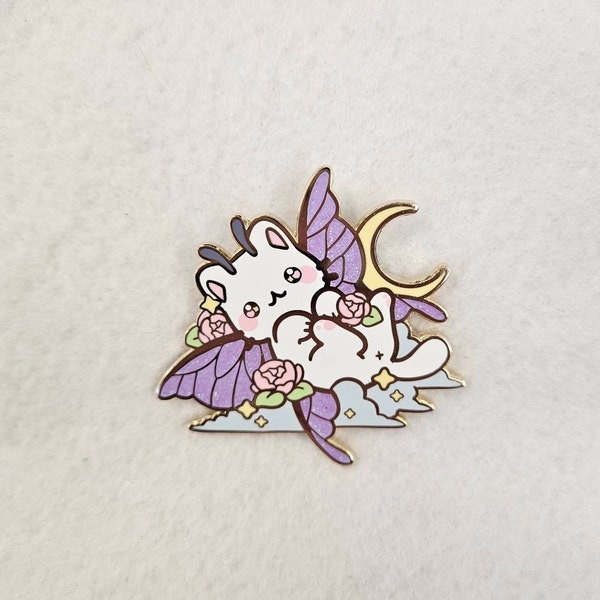 Skelly Bat Dyed Enamel Pin - Etsy
