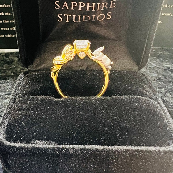 Alice - Gold Ring ‘two Worlds’ Alice in Wonderland Collection - Etsy