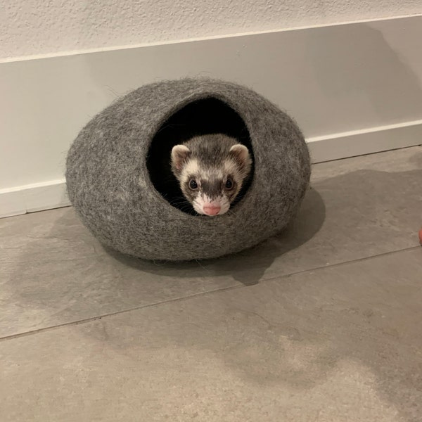 Modern Cat Cave, Dog Bed From Natural Wool, Felt Pets House Bedding ...