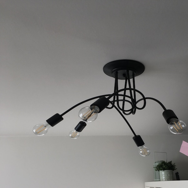 Multi-light Ceiling Light Pendant Light Industrial Chandelier Ceiling ...