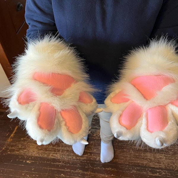 Fursuit Hand Paws | Faux Fur Animal Gloves for Furry Conventions ...