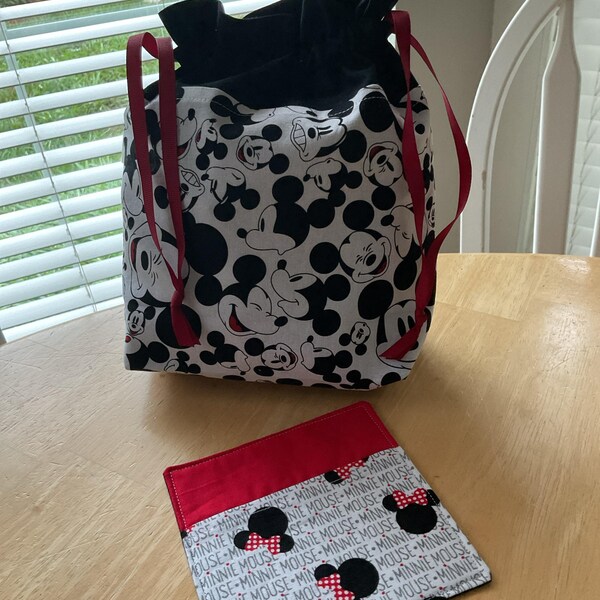 The Mouse Small Drawstring Bag, Zipper Pouch, Needle Cozy, Project Bag ...