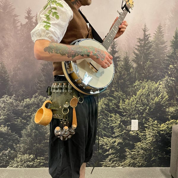 Costume Leather Set Larp Ranger, Pauldrons Gorget Bandolier Bracers ...