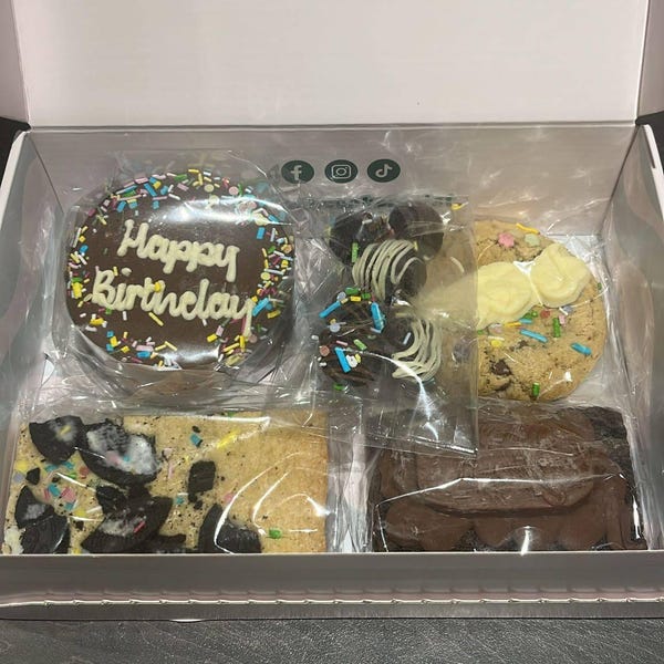 Mini Heart Brownie Slab / Postal Brownies / Letterbox Brownies / Love ...